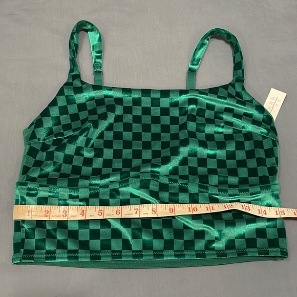 Colsie | Tops | Colsie Bra Top Velvet And Mesh Green Xl Adjustable ...